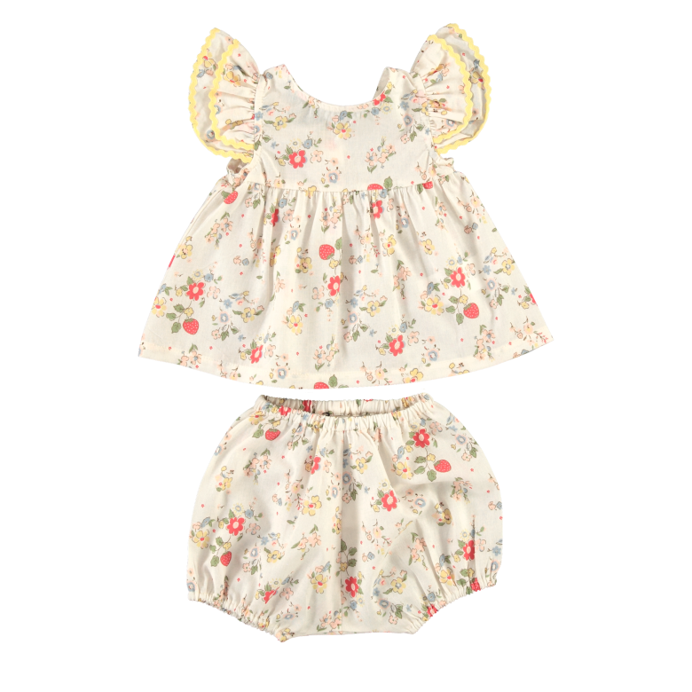 Bebe Organic Annice Baby Set Strawberry Field | Milomoo